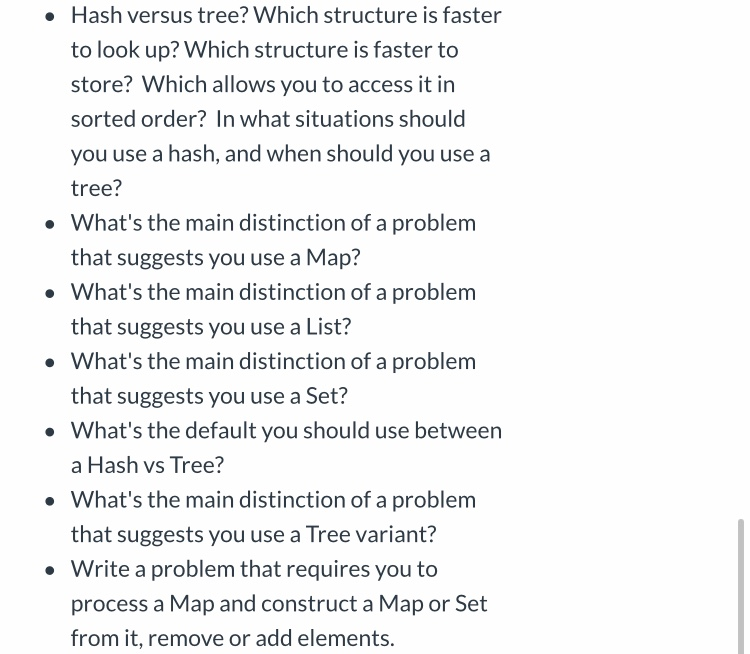 Solved Hash versus tree? Which structure is faster to look | Chegg.com