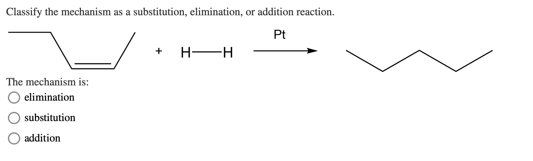 Solved Classify the mechanism as a substitution, | Chegg.com