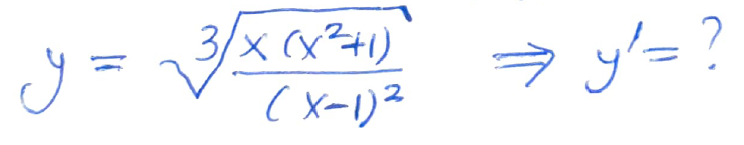 Solved y = ( 3/x0X2+1) (x-1)2 y'=? | Chegg.com