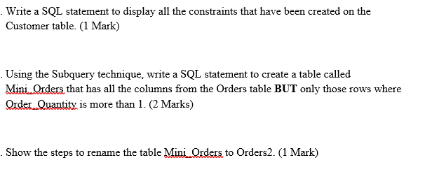 . Write a SQL statement to display all the | Chegg.com