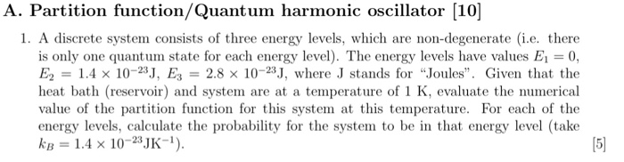 Solved A. Partition function/Quantum harmonic oscillator | Chegg.com