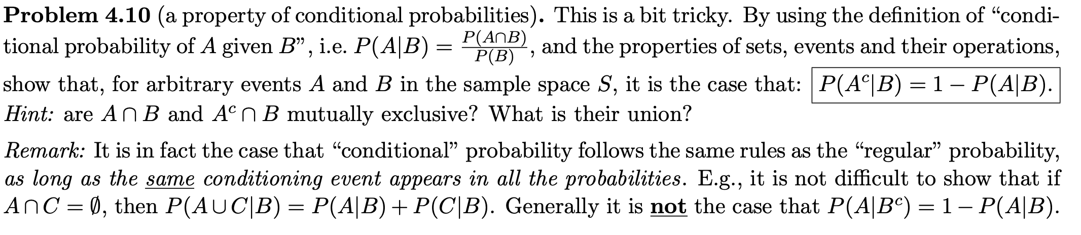 Solved Problem 4.10 (a property of conditional | Chegg.com