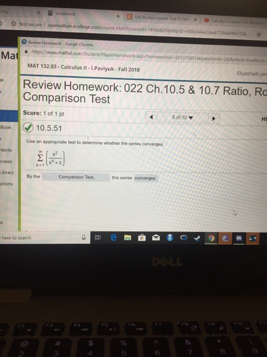 Solved Gradebook O Not secure | openvellum.ecollege | Chegg.com