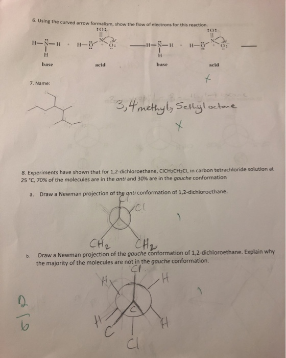 Solved 6. Using the curved arrow formalism, show the flow of | Chegg.com