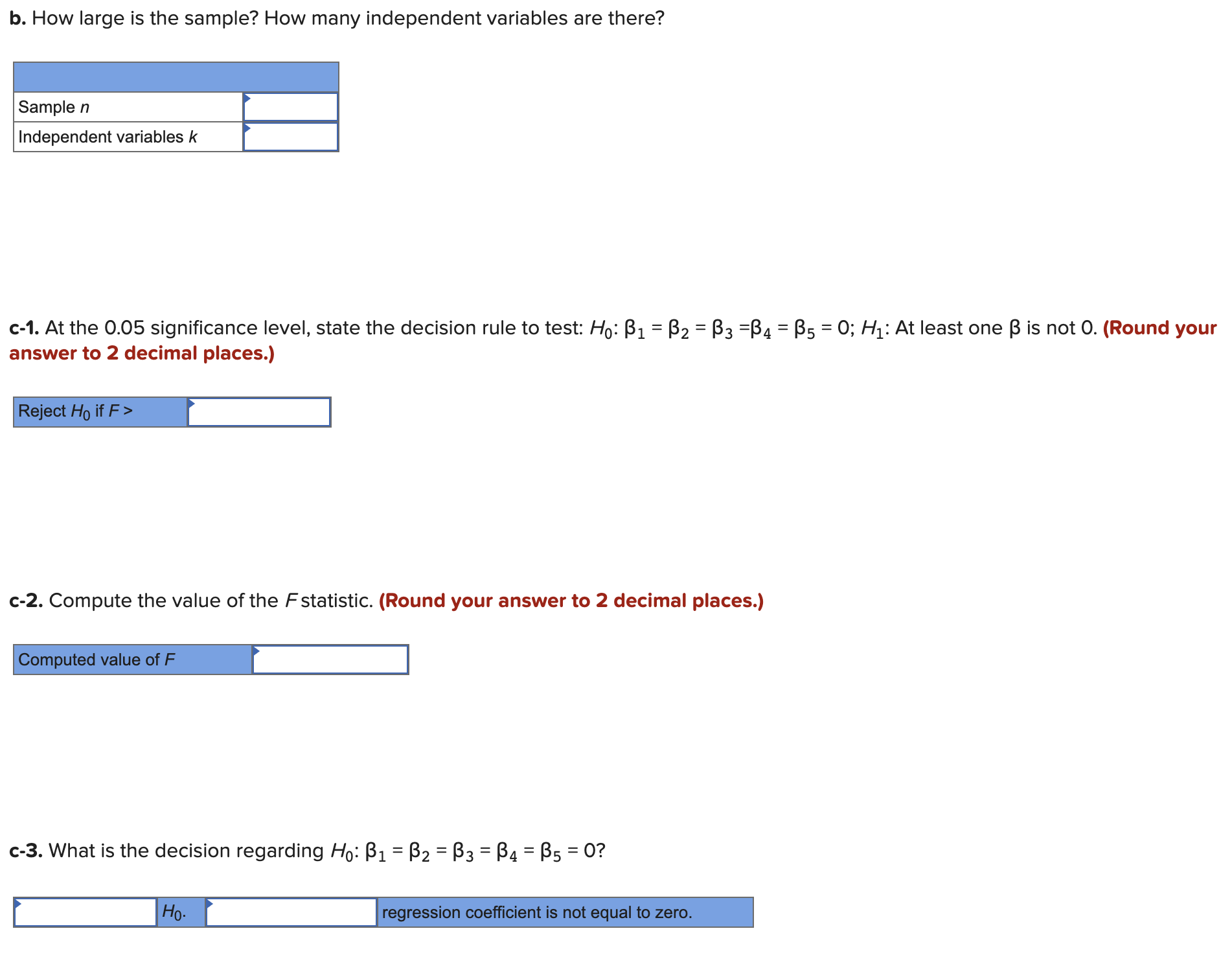 Solved The following regression output was obtained from a | Chegg.com