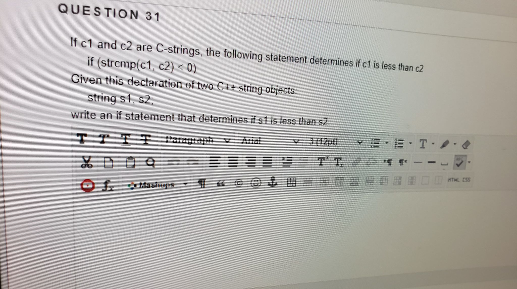 Solved QUESTION 31 lf c1 and c2 are C-strings, the following | Chegg.com