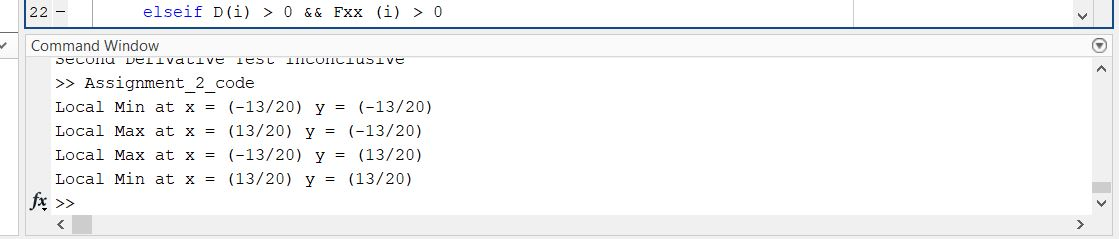 Solved Assignment: Using MATLAB, find and evaluate all | Chegg.com
