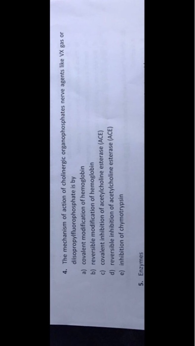 Solved 4. The mechanism of action of cholinergic | Chegg.com