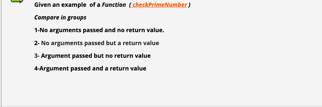 Solved Given an example of a Function (checkPrimeNumber) | Chegg.com