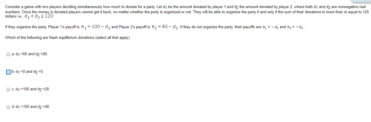 Solved Consider a game with two players deciding | Chegg.com