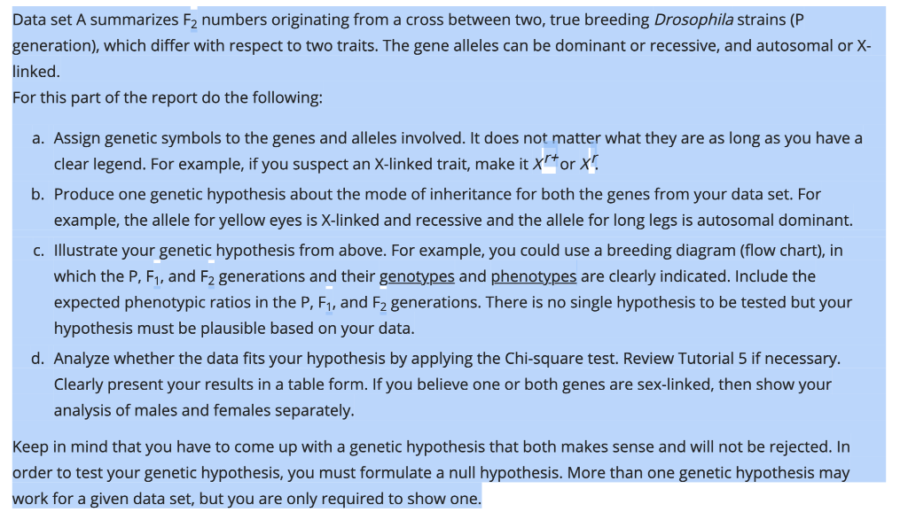 Data set A summarizes F2 numbers originating from a | Chegg.com
