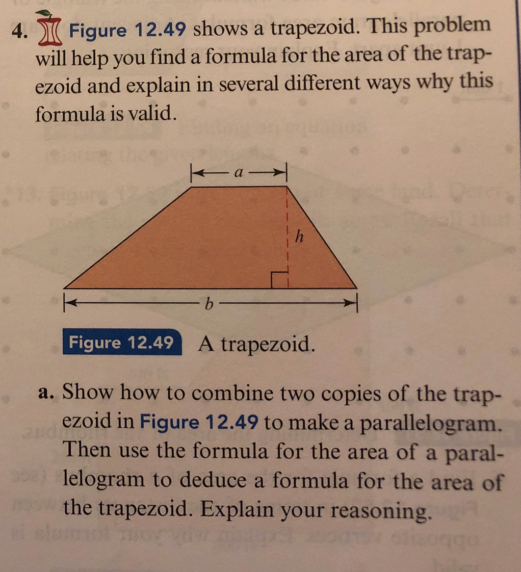Solved 4. / Figure 12.49 shows a trapezoid. This problem | Chegg.com