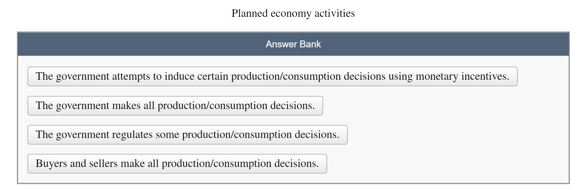 Solved Rank each of the four statements with regards to | Chegg.com