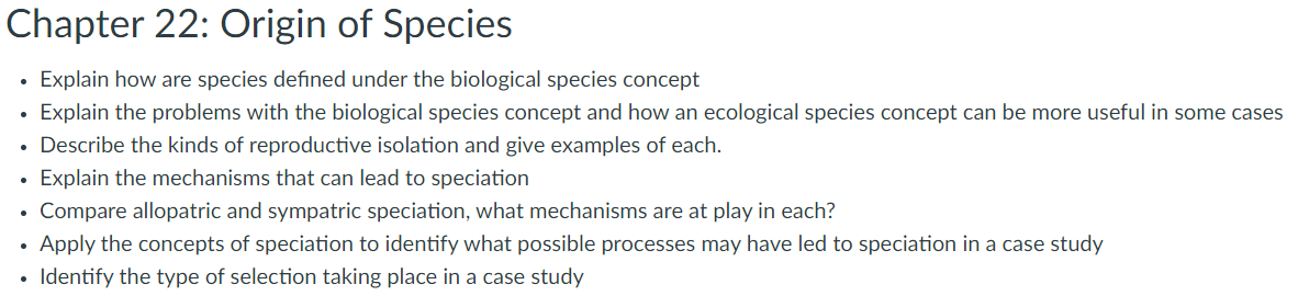 Chapter 22: Origin of Species - Explain how are | Chegg.com