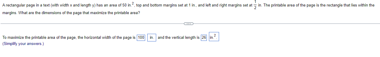 Solved margins. What are the dimensions of the page that | Chegg.com