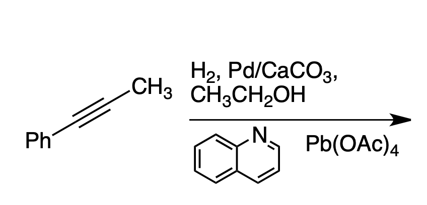 Solved H2, Pd/CaCO3, CH3 CH2CH2OH Ho CH Ph Pb(OAC)4 | Chegg.com