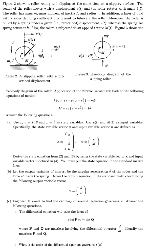 Solved Figure 2 ﻿shows a roller rolling and slipping at the | Chegg.com