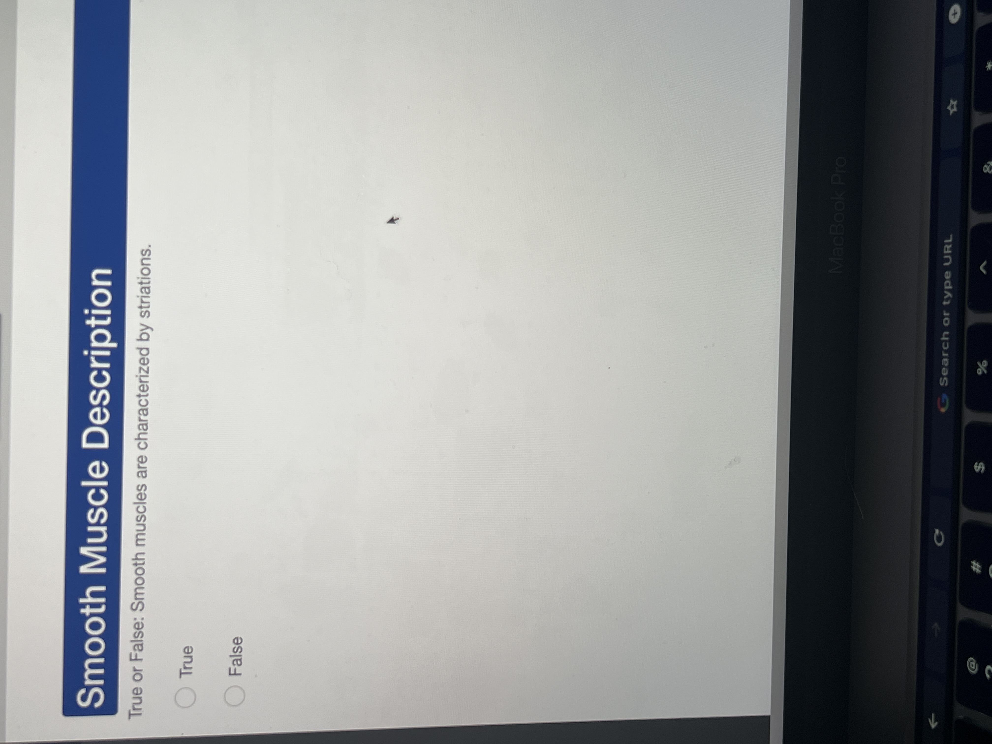 Solved Smooth Muscle DescriptionTrue or False: Smooth | Chegg.com