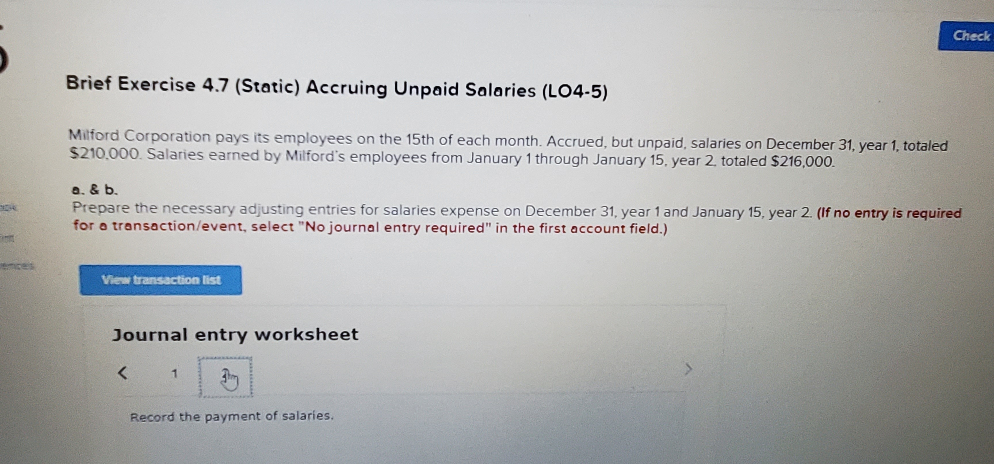 Solved Miford Corporation pays its employees on the 15th of | Chegg.com