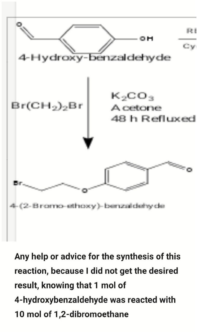 Solved OH Cy. 4-Hydroxy-benzaldehyde Br(CH),Br K2CO3 Acetone | Chegg.com