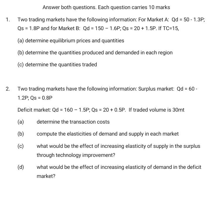 Solved Answer both questions. Each question carries 10 marks | Chegg.com