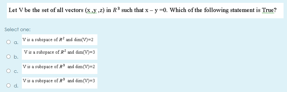 Solved Let V be the set of all vectors (x,y,z) in R3 such | Chegg.com