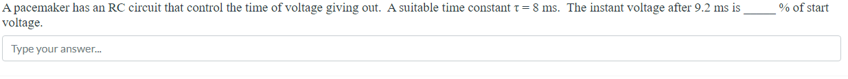Solved A pacemaker has an RC circuit that control the time | Chegg.com