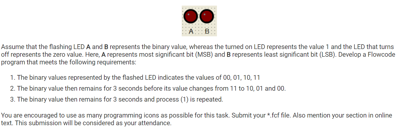 Solved A :::B:: Assume that the flashing LED A and B | Chegg.com