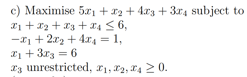 Solved Use the simplex method to solve the following simplex | Chegg.com