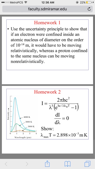 Solved Use the uncertainty principle to show that if an | Chegg.com