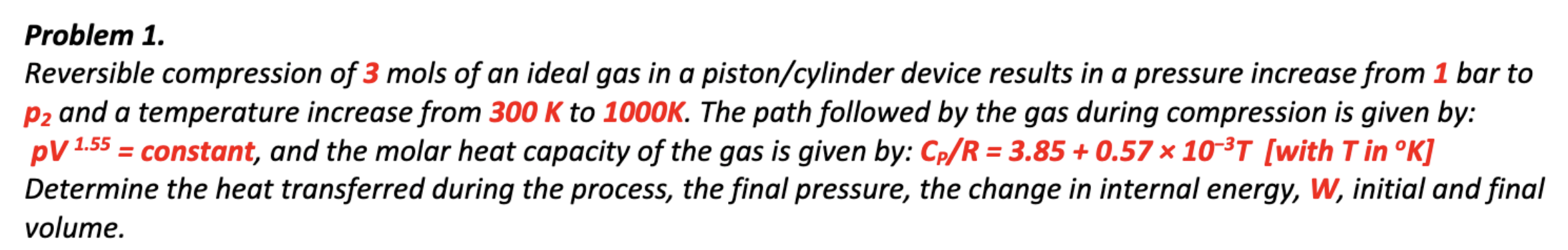 Solved Reversible compression of 3 mols of an ideal gas in a | Chegg.com