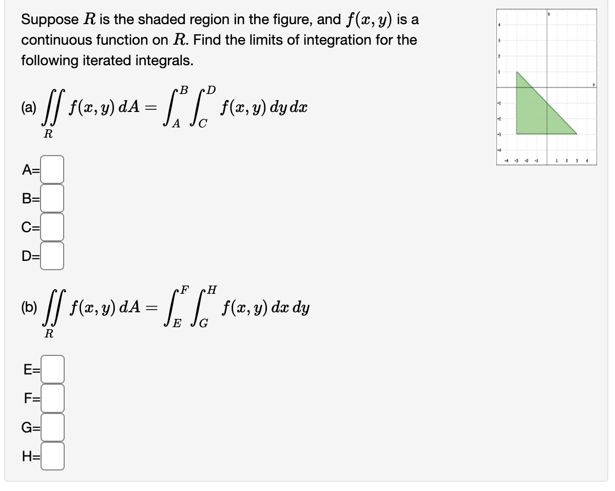 Solved Suppose R is the shaded region in the figure, and | Chegg.com