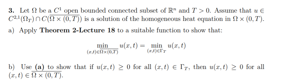 3. Let 2 be a C1 open bounded connected subset of Rn | Chegg.com
