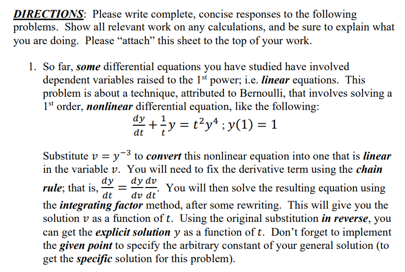 Solved DIRECTIONS: Please write complete, concise responses | Chegg.com