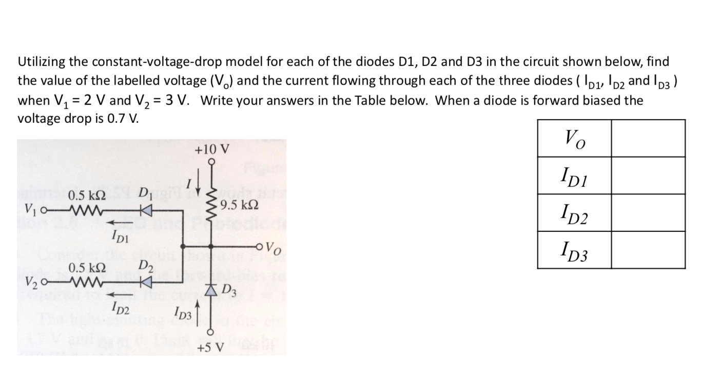 Solved Utilizing the constant-voltage-drop model for each of | Chegg.com