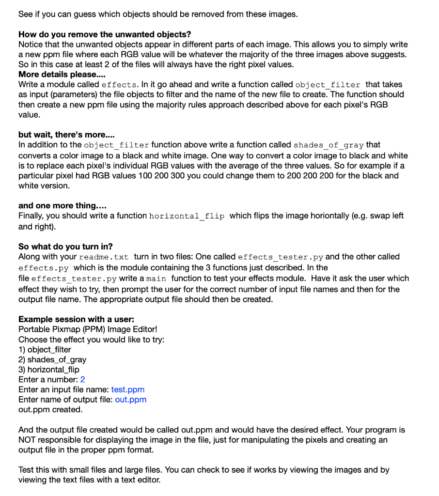 PPM Image Format The PPM (or Portable Pix Map) image | Chegg.com
