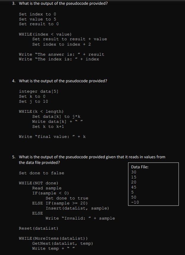 Solved 1. Write an algorithm (in plain English) that | Chegg.com