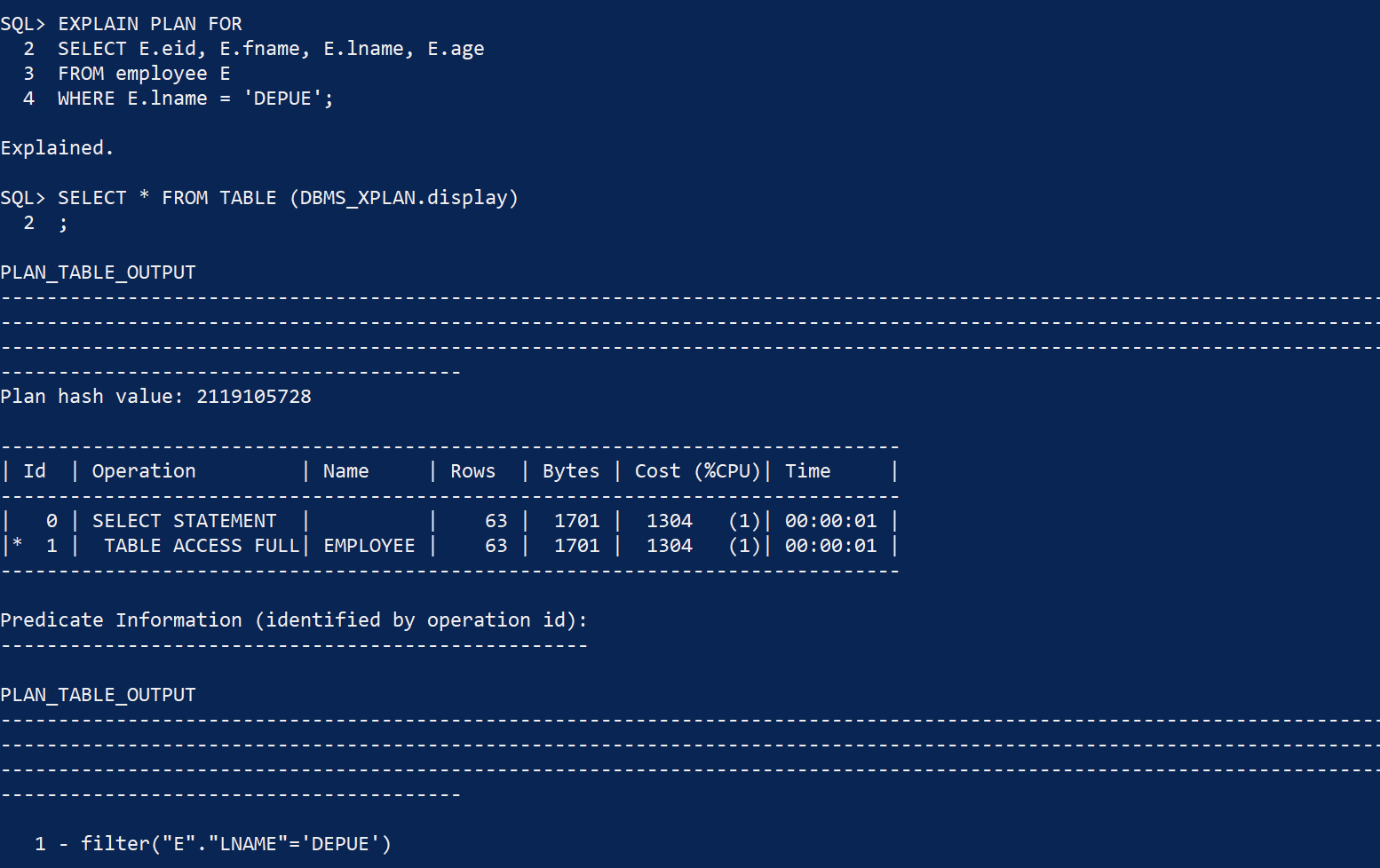 1. (6 points) Execute the following two SQLs. Which | Chegg.com