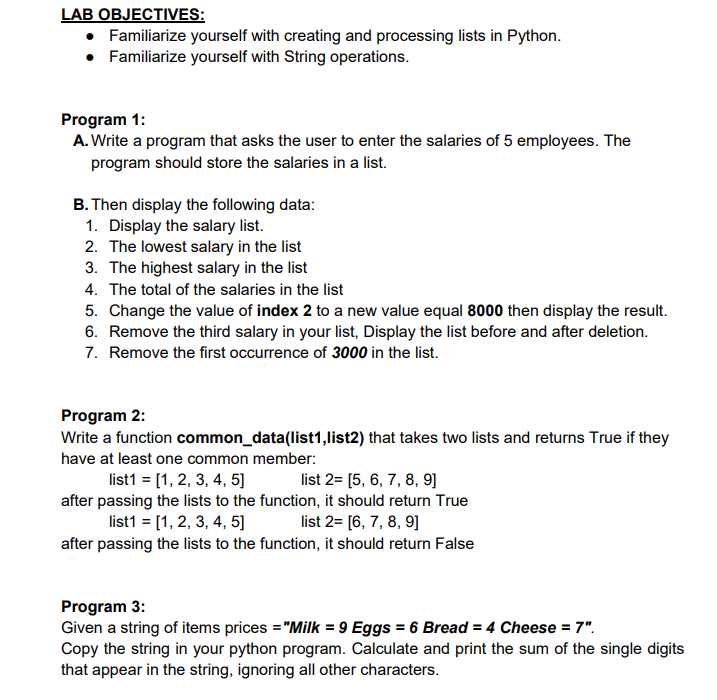Solved LAB OBJECTIVES: Familiarize yourself with creating | Chegg.com