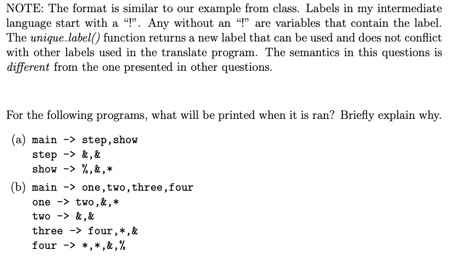Solved (10pts) Recall the attributed grammar from question | Chegg.com
