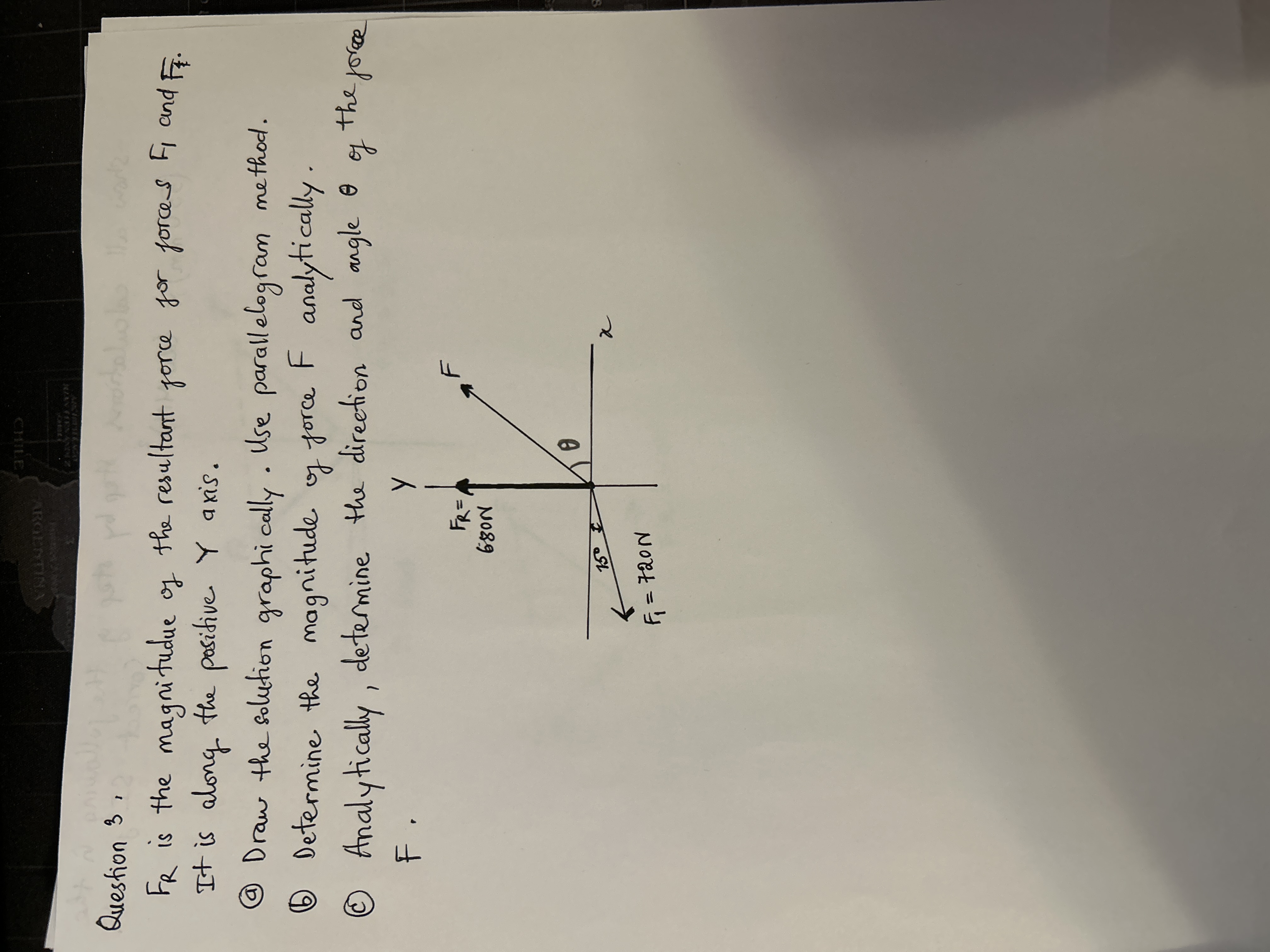 Solved Determine the nagnitude of force F analytically and | Chegg.com