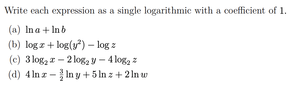 Solved Write each expression as a single logarithmic with a | Chegg.com