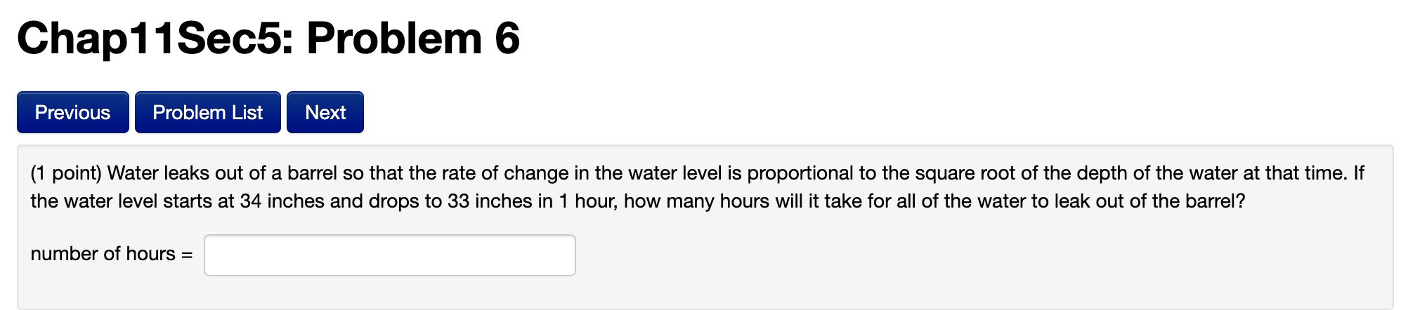 Solved Chap11Sec5: Problem 6 Previous Problem List Next (1 | Chegg.com