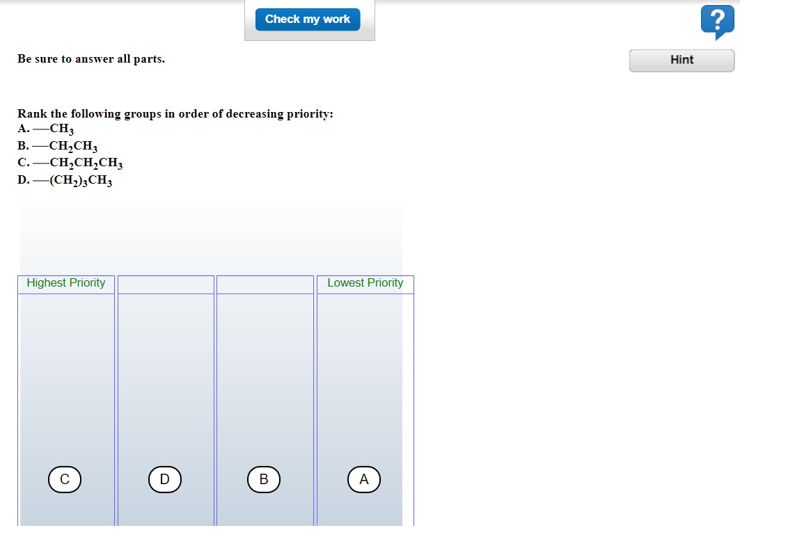 Solved Rank the following groups in order of decreasing | Chegg.com