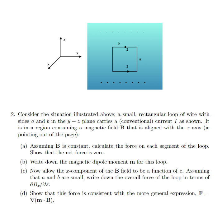 Solved 2. Consider the situation illustrated above; a small, | Chegg.com
