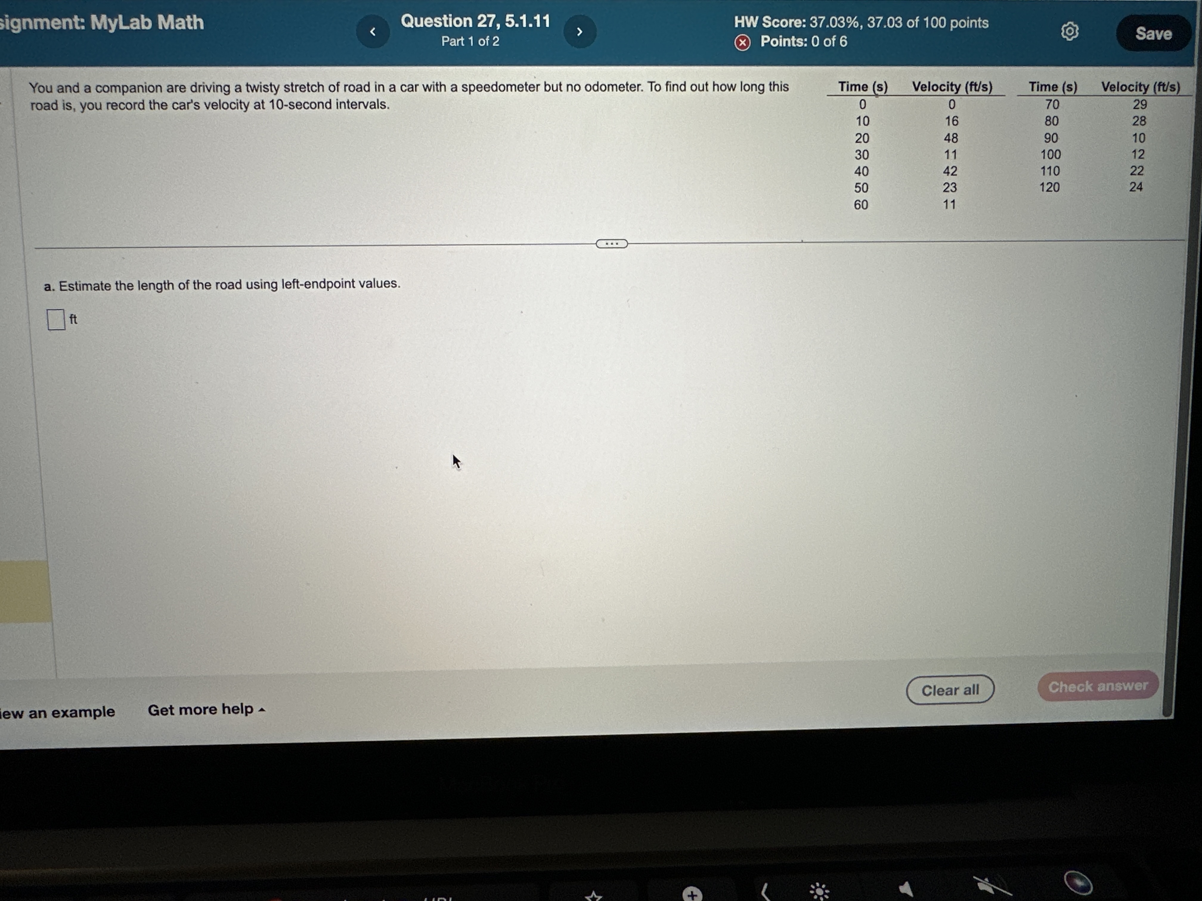 Solved nment: MyLab Math Question 27, 5.1.11 Part 1 of 2 HW | Chegg.com