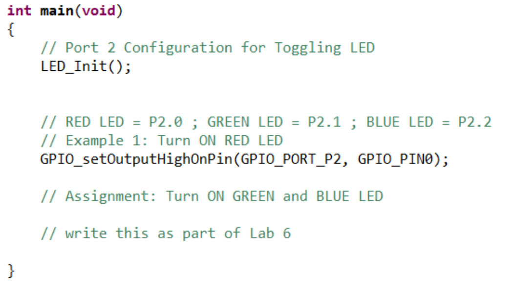 Solved void LED_Init(void) { // Port 2 Configuration: make | Chegg.com