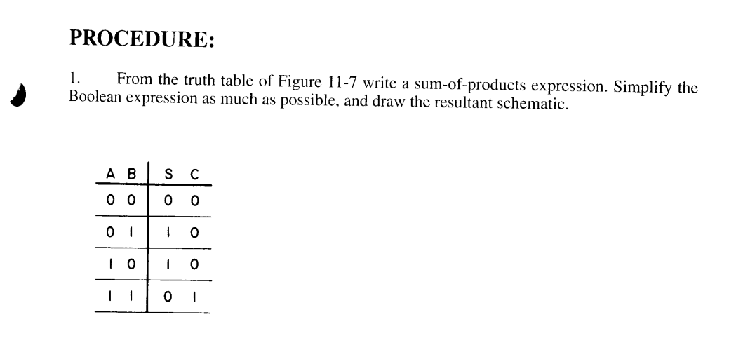 Solved From The Truth Table Of Figure 11 7 Write A