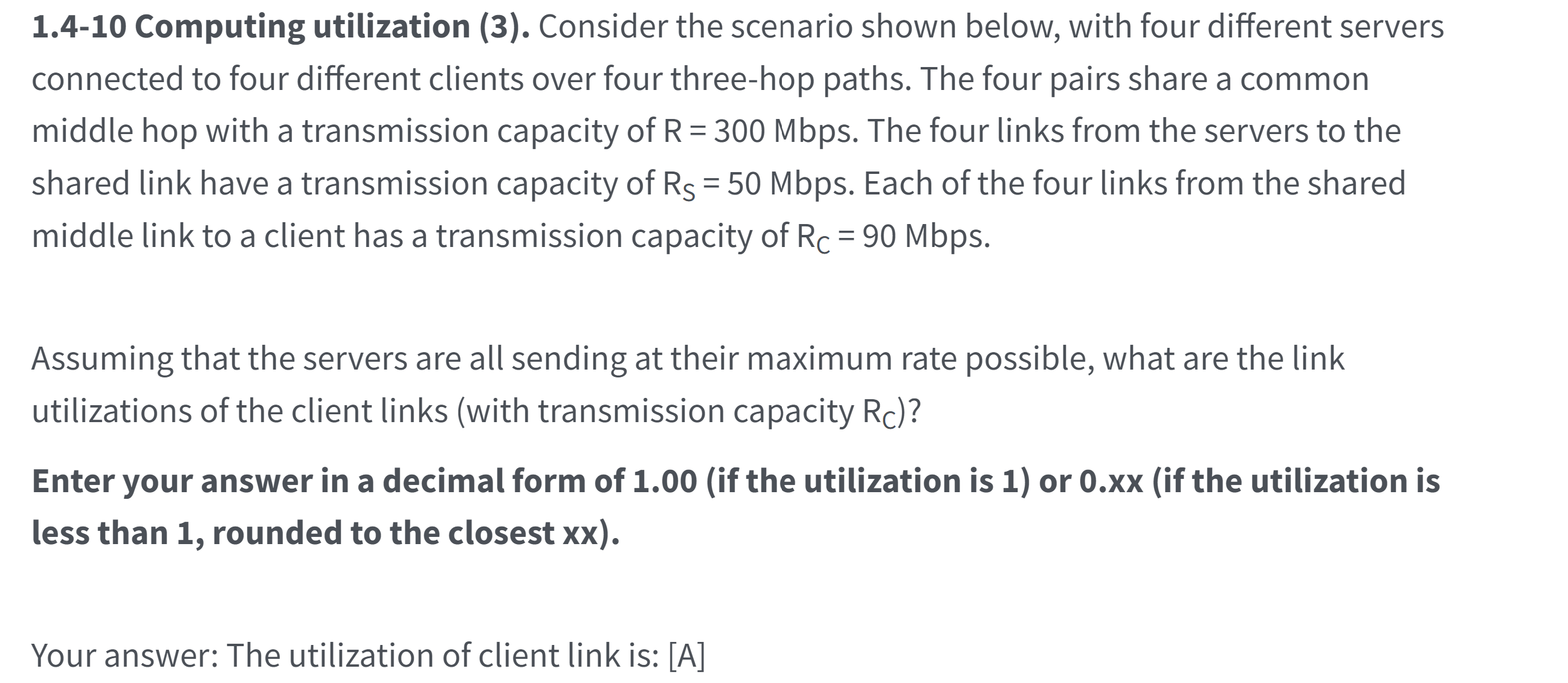 Solved 1.4-10 Computing utilization (3). Consider the | Chegg.com