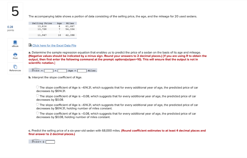 Solved The accompanying table shows a portion of data | Chegg.com